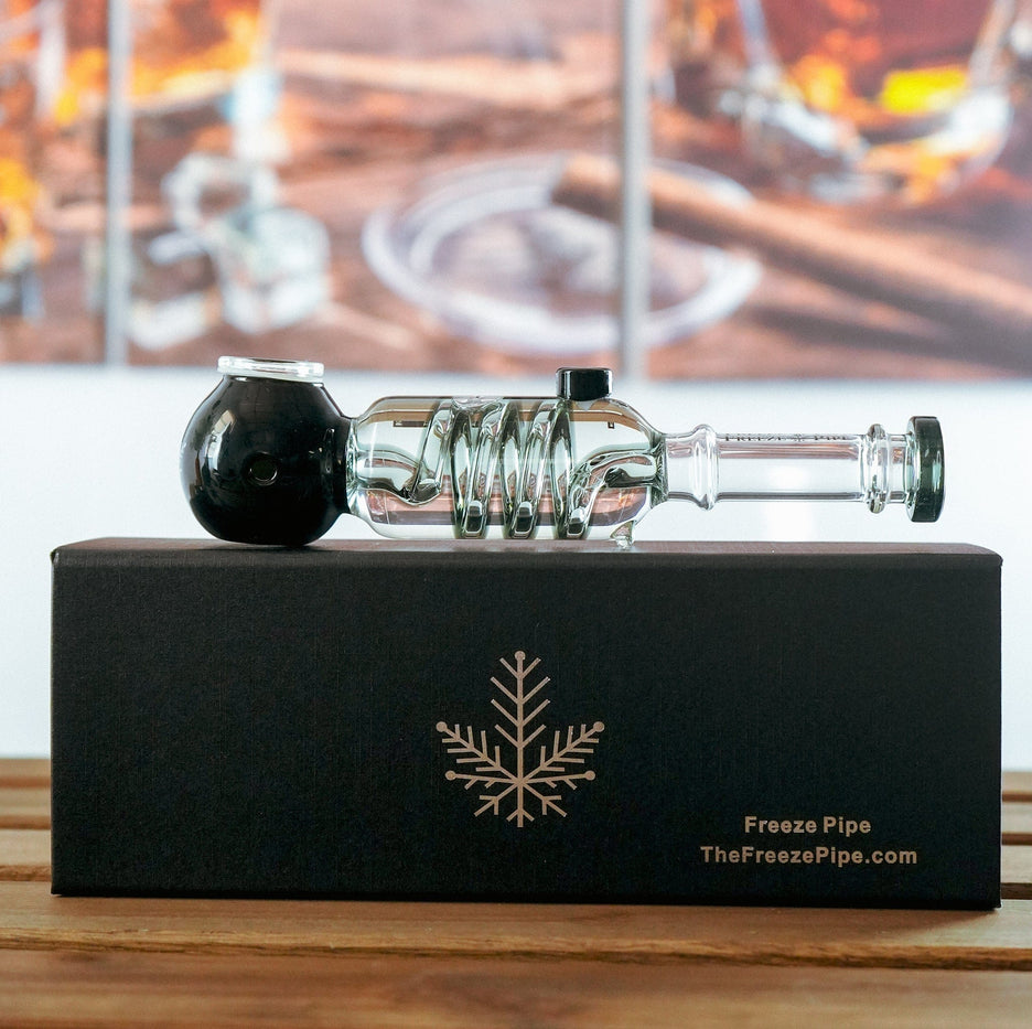 Freeze Pipe - Glass Weed Pipe Featuring a Freezable Glycerin Coil – The ...